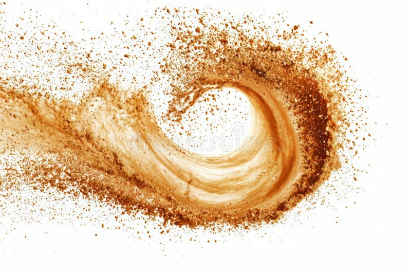 Swirling Sand Explosion Creating Dynamic Shapes and Patterns, Golden ...