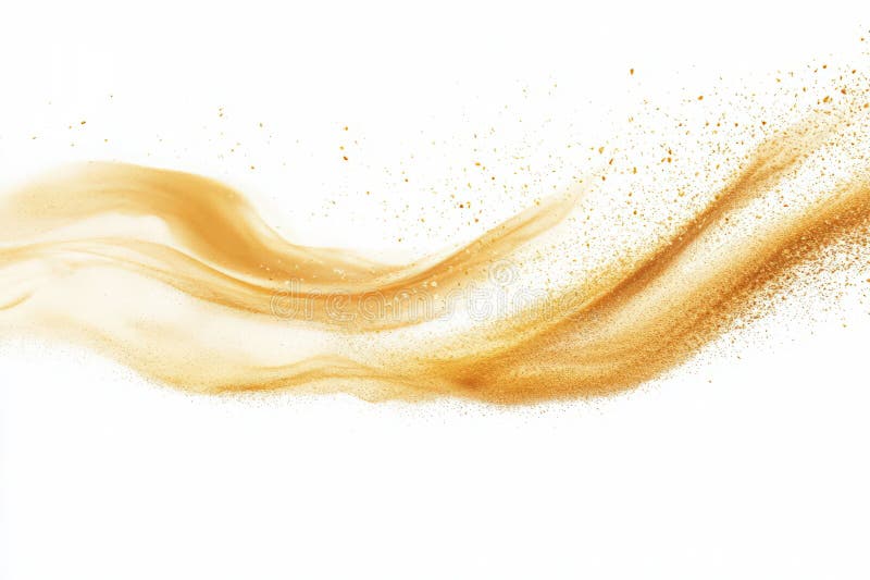 Swirling Sand Explosion Creating Dynamic Shapes and Patterns, Golden ...