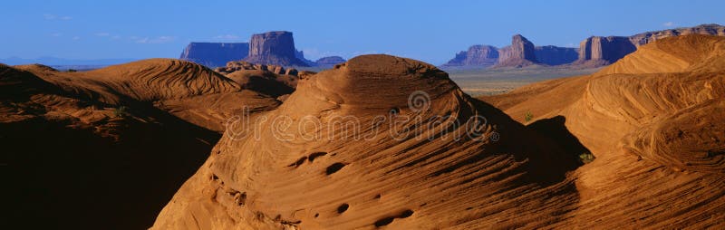 Swirling Sandstone Formations, Monument Valley, Arizona Stock Photo ...