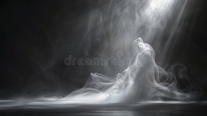 Swirling Shadows and Light. the Mesmerizing Movement of Smoke Stock ...