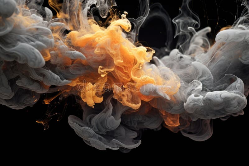 Swirling Smoke Patterns in a Zero-gravity Environment Stock ...