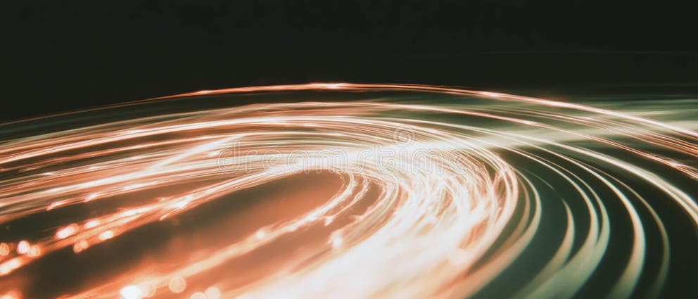 Swirling Spark Trails Create Dynamic Vortex Effect on Black Background for Logo Placement Stock ...