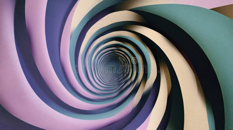 A Swirling Spiral Design in Soft Pastel Colors, Creating a Sense of ...