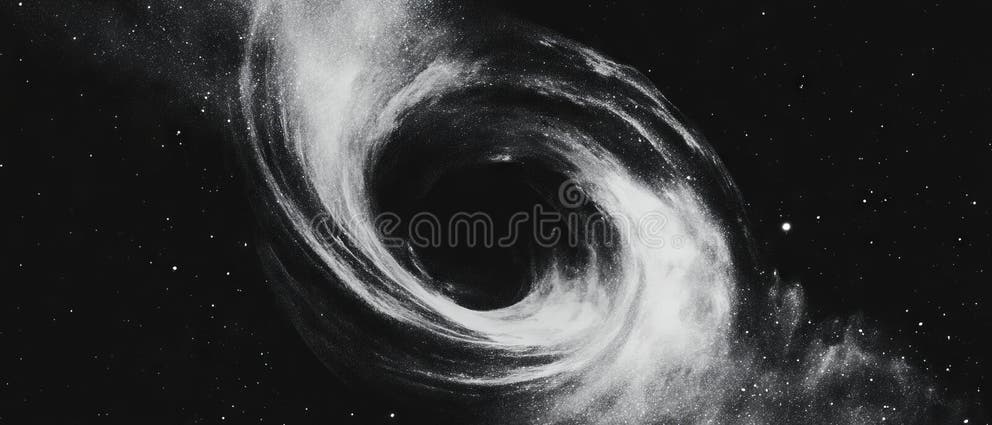Swirling Spiral Dust Pattern with Dynamic Vortex Effect on a Black ...
