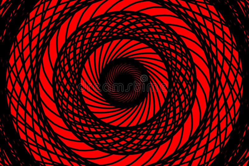 Swirling Spiral Net Pattern on Red Background Stock Illustration ...