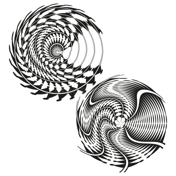 Swirling Spiral Shapes. Abstract Vortex Pattern. Hypnotic Motion ...