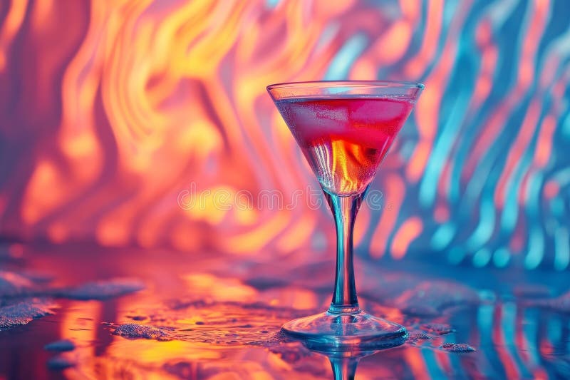 Swirling Splendor: a Psychedelic Cocktail Stock Illustration ...