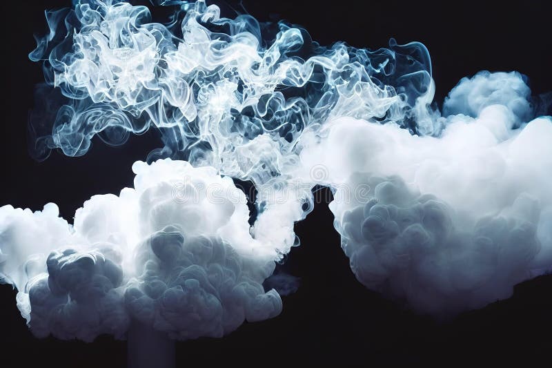 Swirling Steam of White Smoke Overlay Effect with Swirl Wave Stock ...