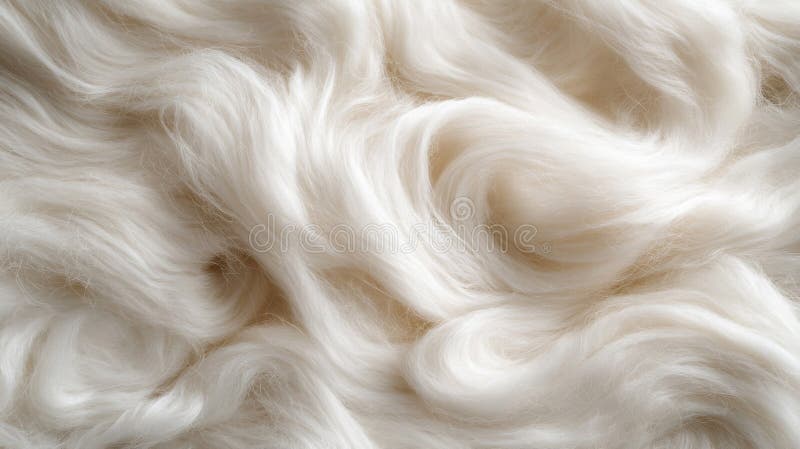 Swirling Strands of Soft Creamy White Fiber Stock Illustration ...