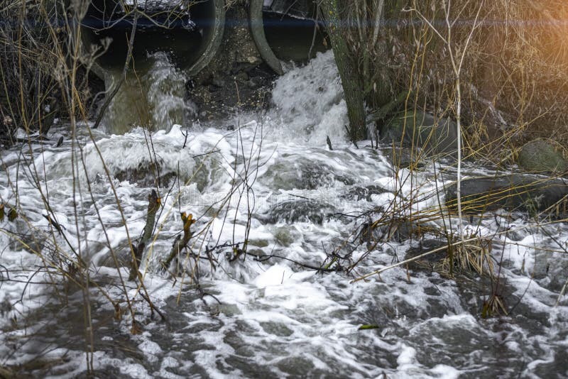 Bubbling Streams of Spring Meltwater Stock Image - Image of boiling ...