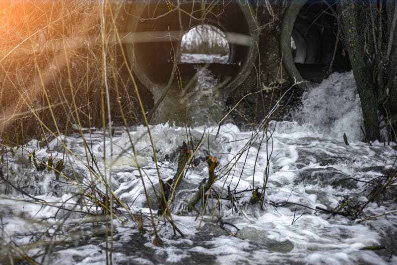 Bubbling Streams of Spring Meltwater Stock Image - Image of nature ...