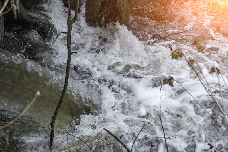 Bubbling Streams of Spring Meltwater Stock Photo - Image of granite ...