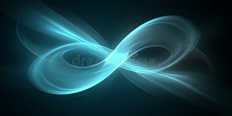 Swirling Teal Waves of Energy, Particles and Bokeh on Dark Background ...