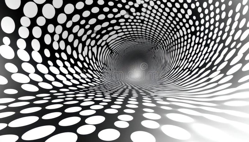 A Swirling Tunnel of Wavy Dots Creates a Mesmerizing Chaotic Effect ...