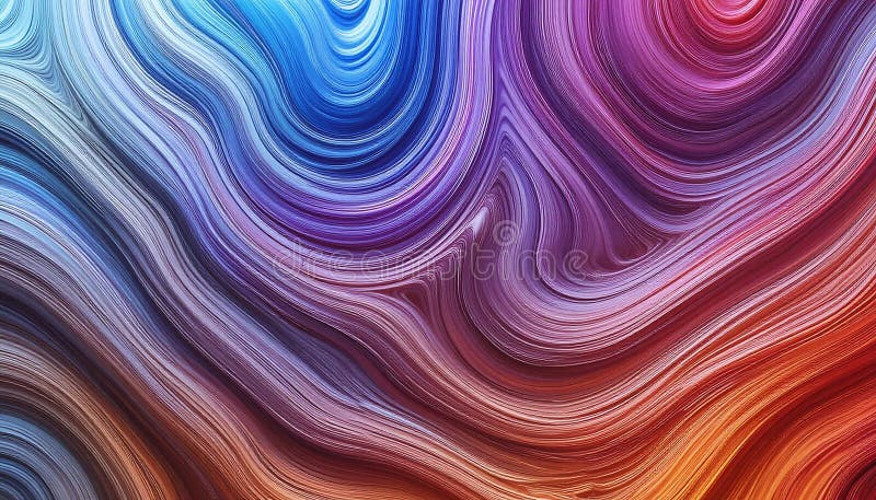 Swirling, Undulating Lines in a Fluid, Abstract Pattern Create an ...