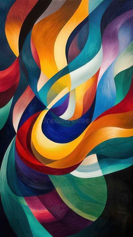 Swirling Vibrant Abstract Pattern Artwork Stock Photo - Image of ...