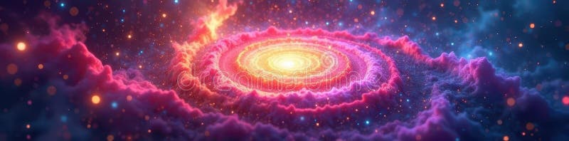 Swirling Vibrant Rainbow Nebula, Cosmic Texture, Blur, Fantasy Stock ...