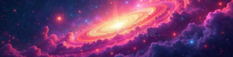 Swirling Vibrant Rainbow Nebula, Cosmic Texture, Design, Seamless ...