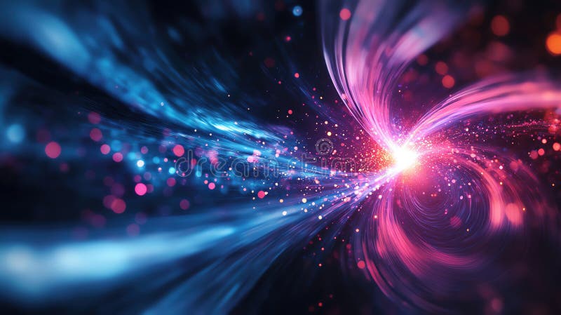 Swirling Image of Quantum Physics with Interconnected Particles and ...