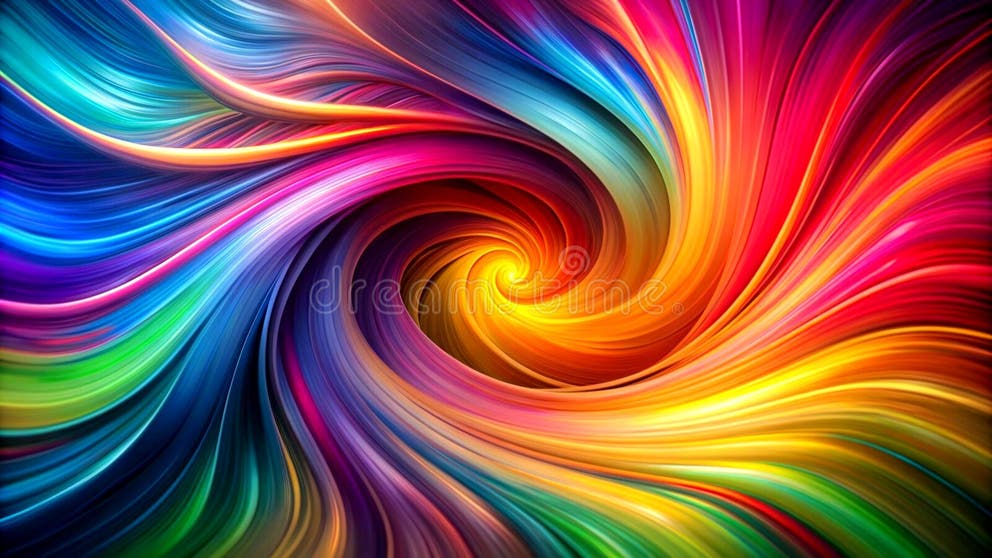 A Swirling Vortex of Abstract Forms and Colors, a Dynamic Dance of ...