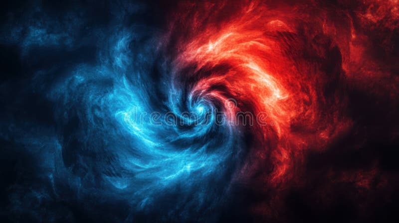 Swirling Vortex of Blue and Red Cosmic Energy Creates a Captivating ...