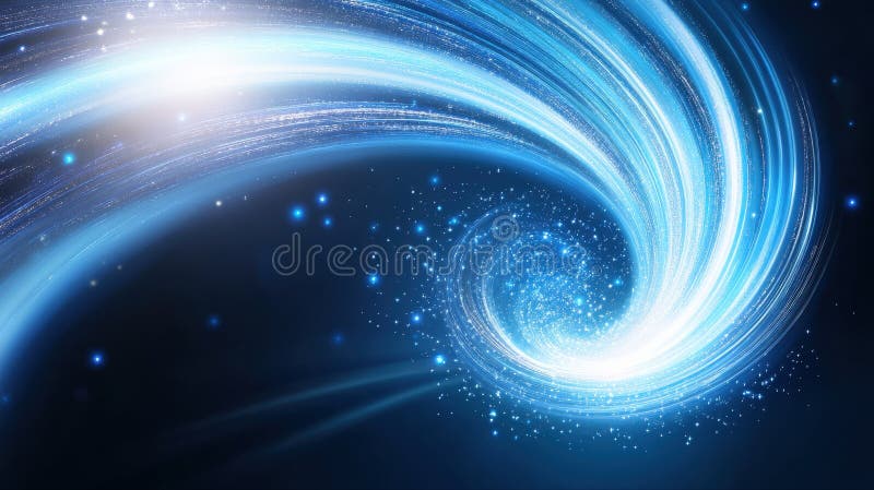 A Swirling Vortex of Brilliant Blue Light, Accented by Sparkling ...