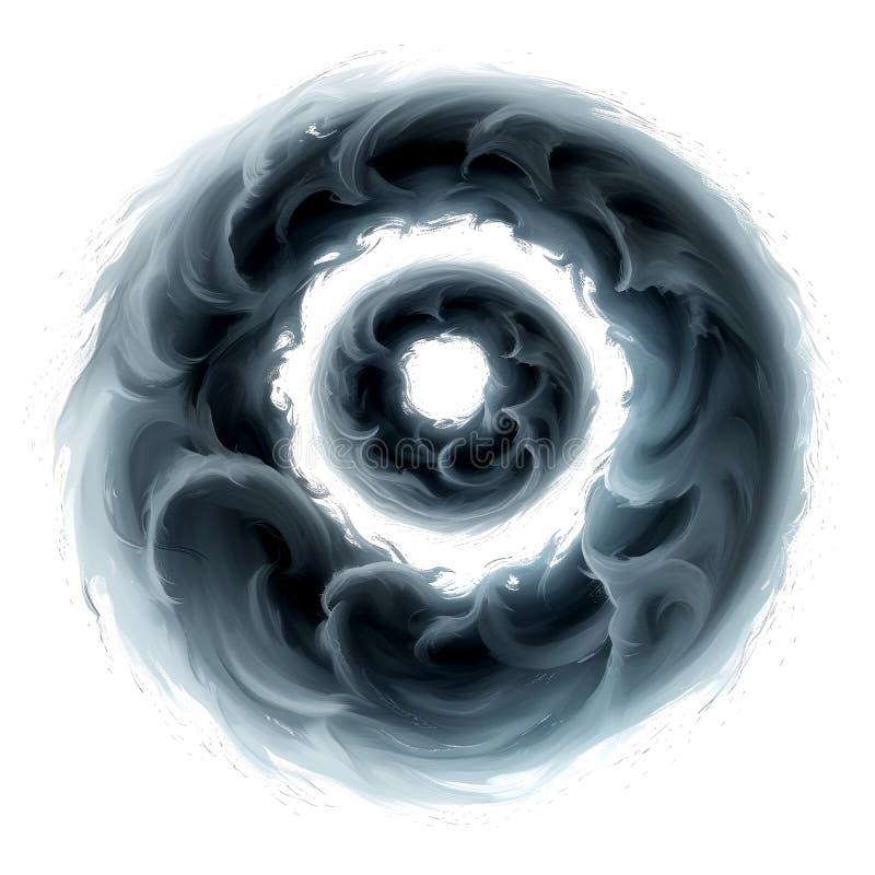 Swirling Vortex of Clouds Creating an Ethereal Circular Formation in ...