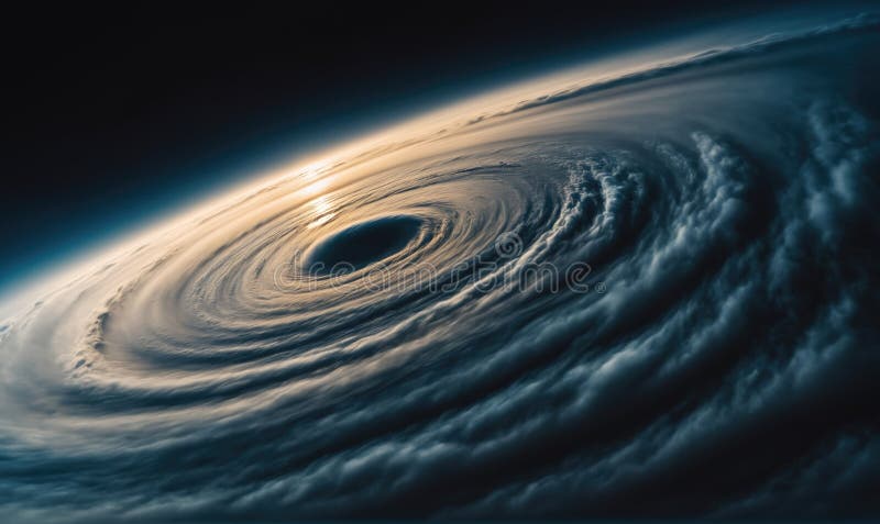 A Swirling Vortex of Clouds Forms in the Atmosphere, Creating a ...
