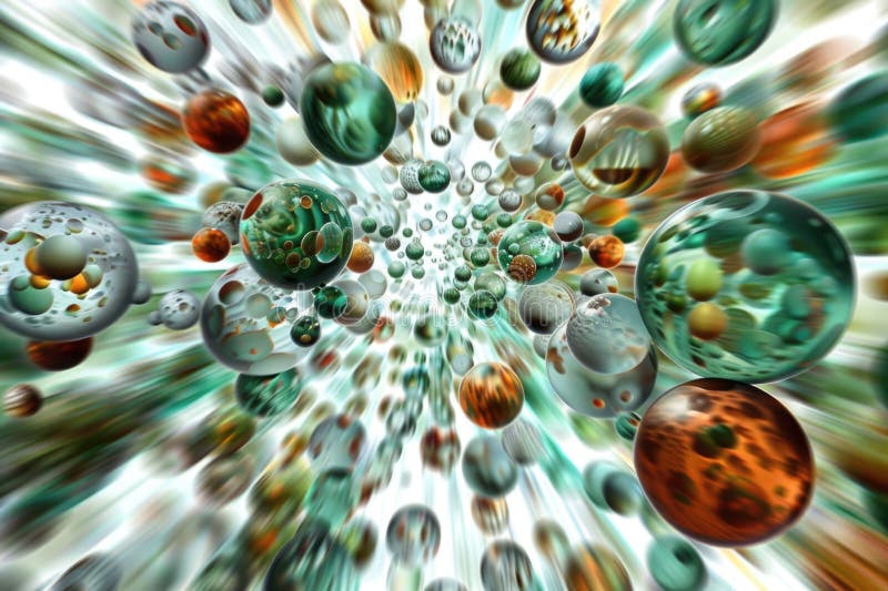 A Swirling Vortex of Colorful Spheres, Seemingly Endless and Reaching ...