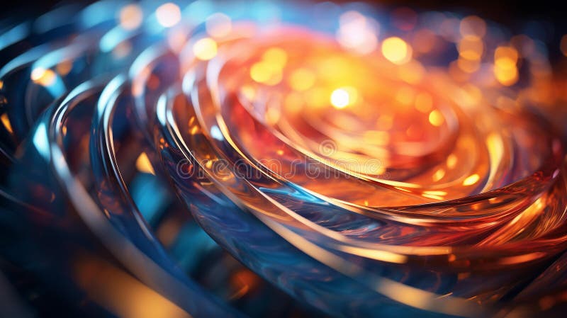 A Swirling Vortex of Colors and Light Stock Illustration - Illustration ...