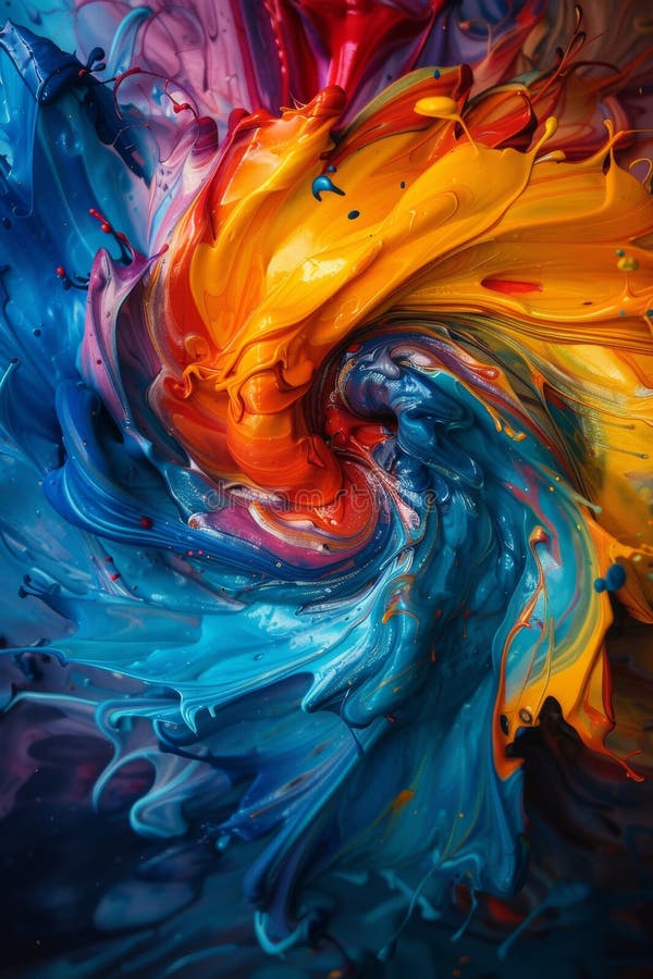 A Swirling Vortex of Colors, Representing the Collective Energy of a ...