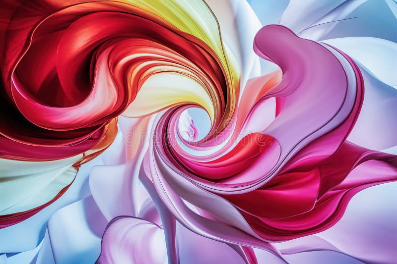 A Swirling Vortex of Colour Ink, Paint, Silk Stock Image - Image of ...