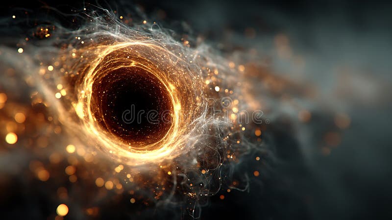 A Swirling Vortex with a Dark, Central Void is Surrounded by Luminous ...