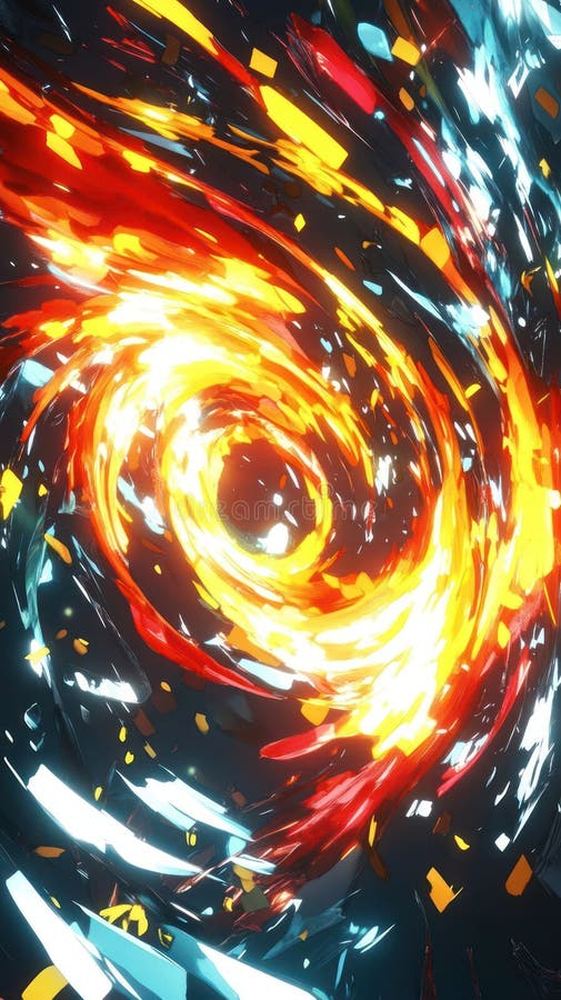 A Swirling Vortex of Fiery Colors, Creating a Dynamic and Energetic ...
