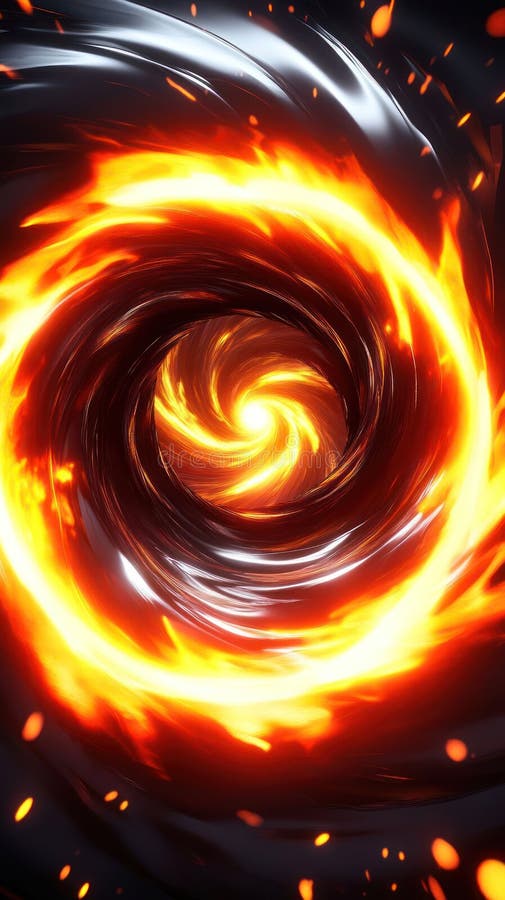 A Swirling Vortex of Fire and Darkness, Creating a Dynamic and Intense ...