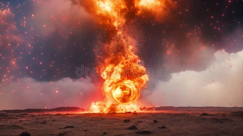 A Fiery Vortex Forms As these Animated Rings Overlap and Intertwine ...