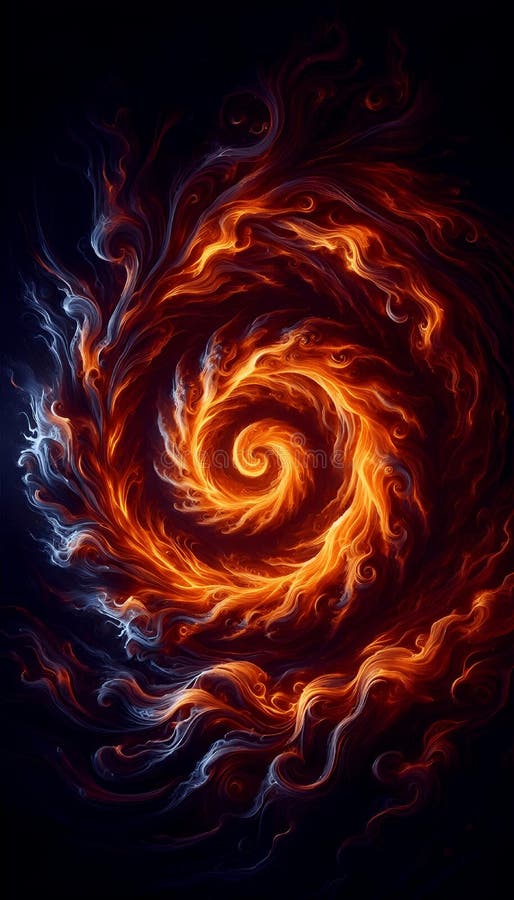 A swirling vortex of fire stock illustration. Illustration of flames ...