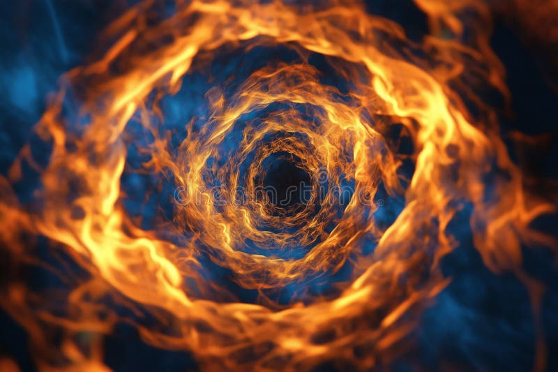 Swirling Vortex of Flames stock illustration. Illustration of visual ...