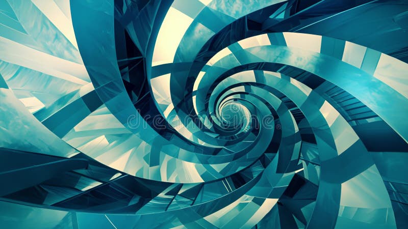A Swirling Vortex of Isometric Shapes and Lines Stock Footage - Video ...