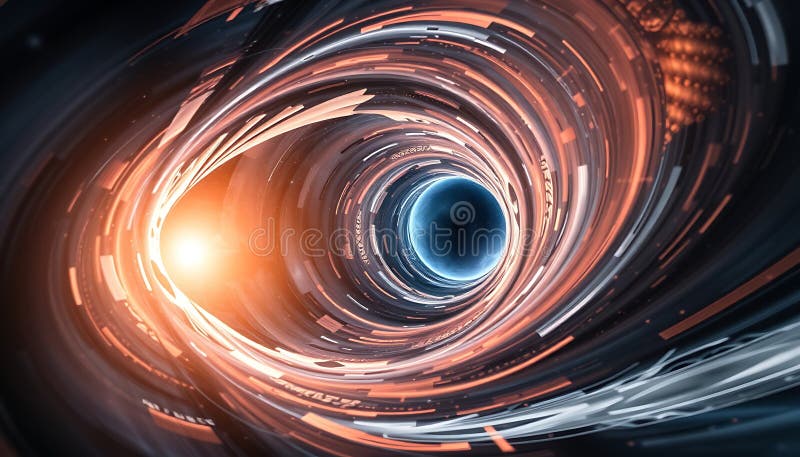 Swirling Vortex of Light, Abstract Energy, Dynamic Motion, Background ...