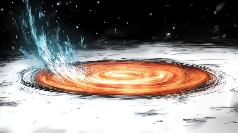 A Swirling Vortex of Orange and Blue, Depicting Dynamic Movement and ...