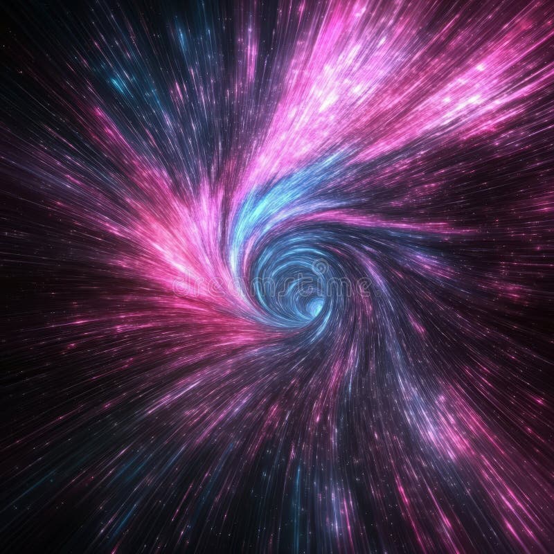 Cosmic Vortex, Pink and Blue Nebula Stock Image - Image of pink, cosmic ...