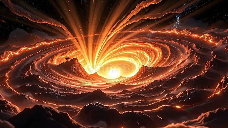 A Swirling Vortex of Superheated Plasma Dominates the Scene, Intense ...