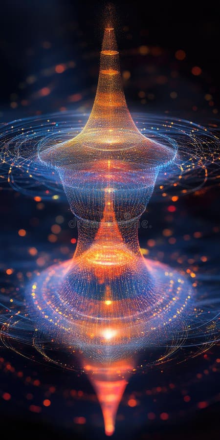 Swirling Vortex with Vibrant Colors and Luminous Effects Creating a ...