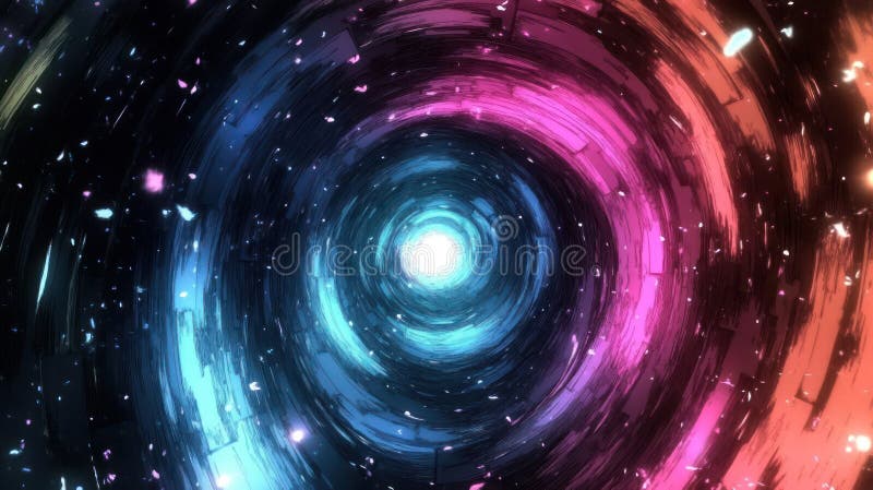 A Swirling Vortex of Vibrant Colors, Suggesting Movement and Depth in a ...