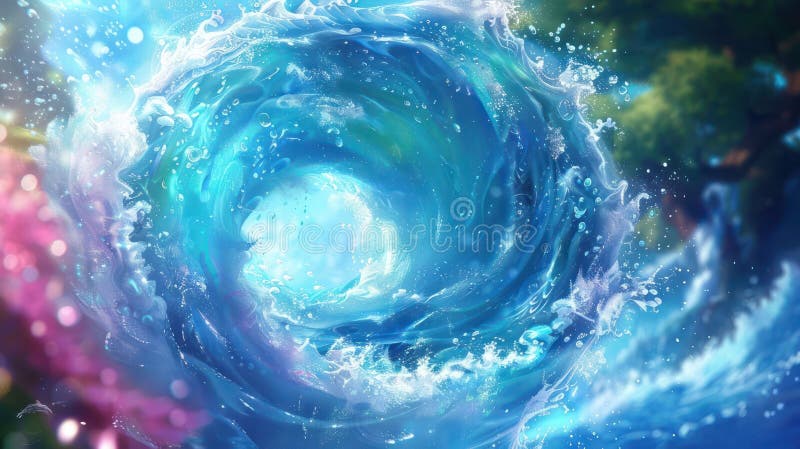 A Swirling Vortex of Water, Capturing the Beauty and Motion of Fluid ...