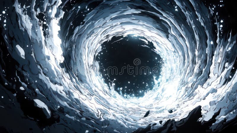 A Swirling Vortex of Water, Depicting Movement and Depth in a Dynamic ...