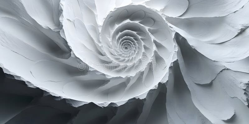 A Swirling Vortex of White and Gray Tones Creating an Abstract and ...