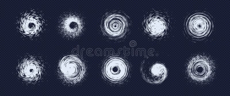 Swirling Vortexes Representing Hurricanes, Cyclones, and Tornadoes with ...