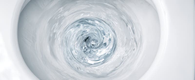 The Swirling Water Inside a Modern Toilet Bowl Creating Dynamic Motion ...